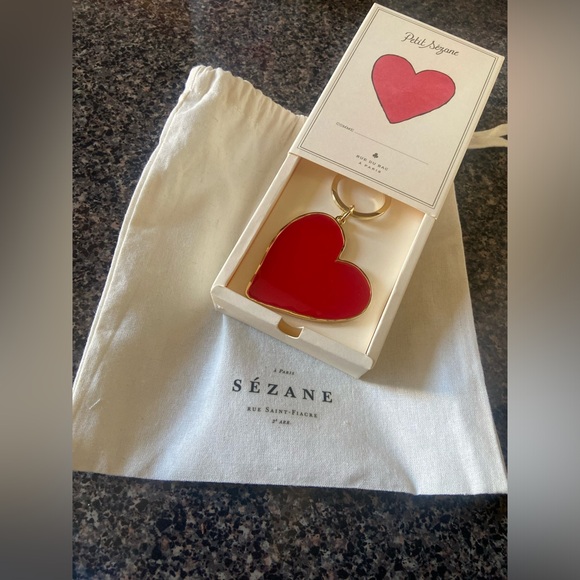 Sezane | Accessories | Sezane Heart Keychain Nwt | Poshmark